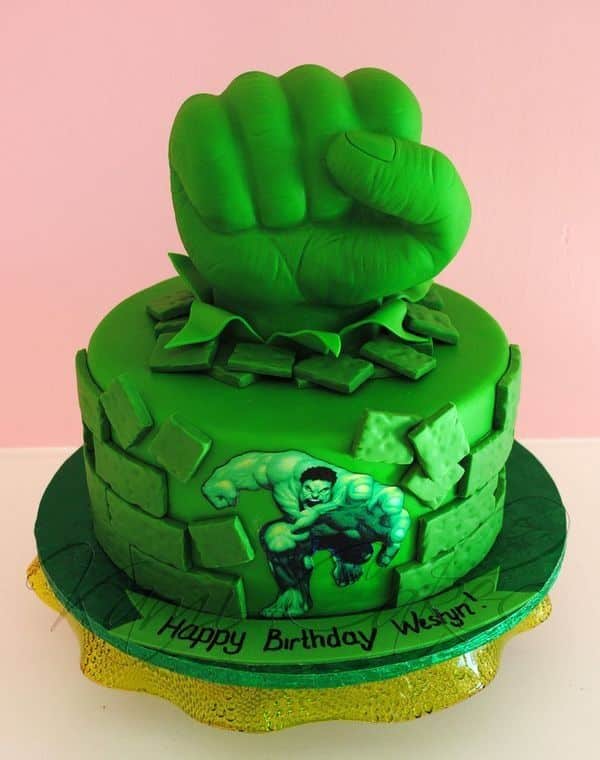 Bolos Decorados do Hulk